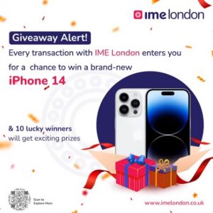 iPhone 14 & 10 exciting prizes - Blog - IME London | Send money online